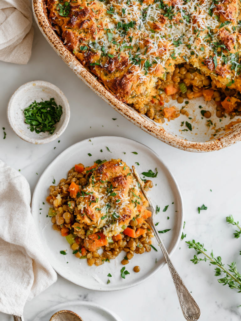 Baked Lentil Casserole Recipe - feastchase.com